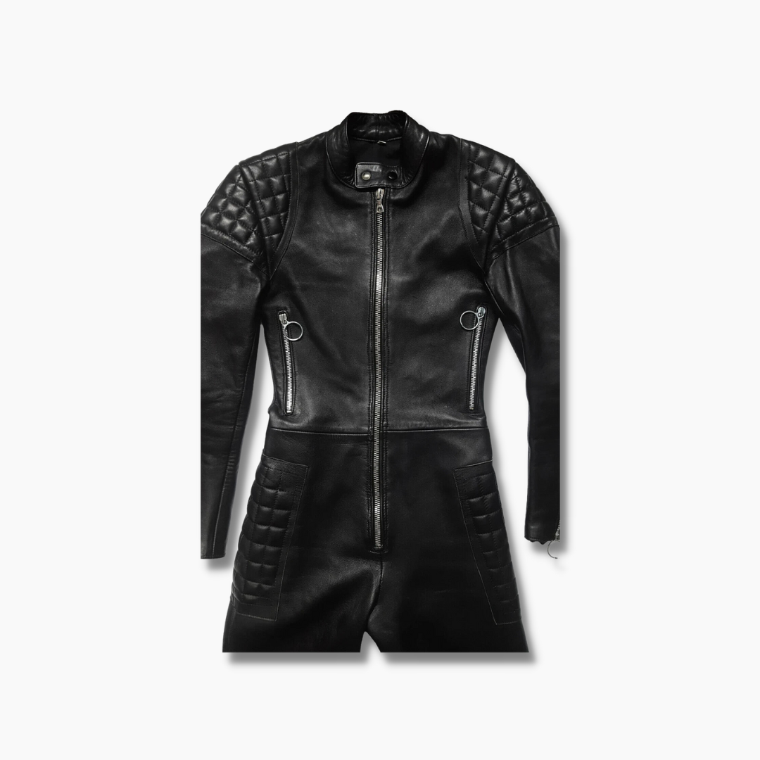 Real Leather biker Jumpsuit | Padded Motorcycle Suit |Premium Quality ...